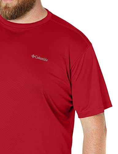Columbia Men's Meeker Peak Short Sleeve Crew, Red Velvet, XX-Large