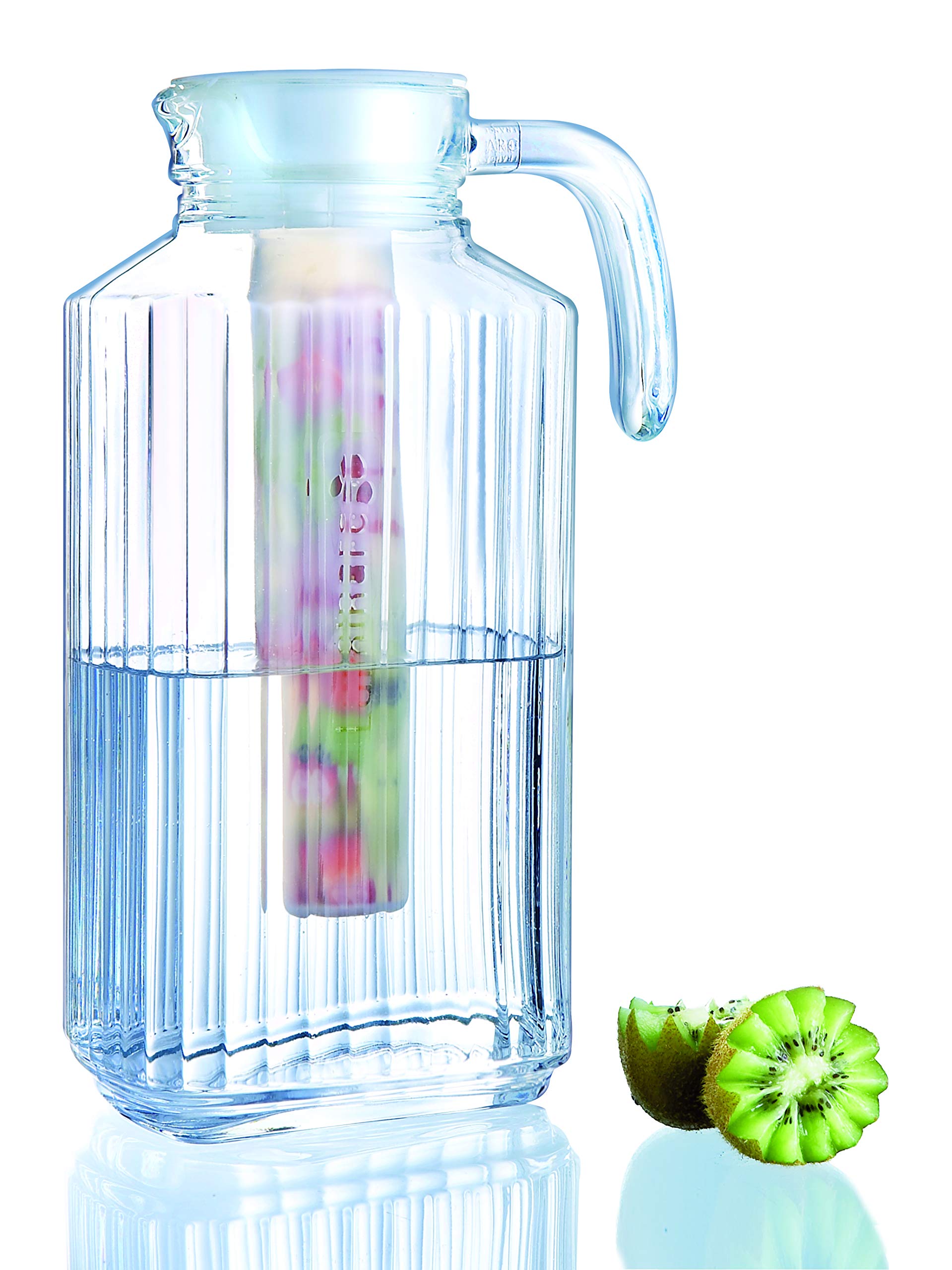 Luminarc Quadro 57.25-Ounce Jug/Pitcher with White Lid