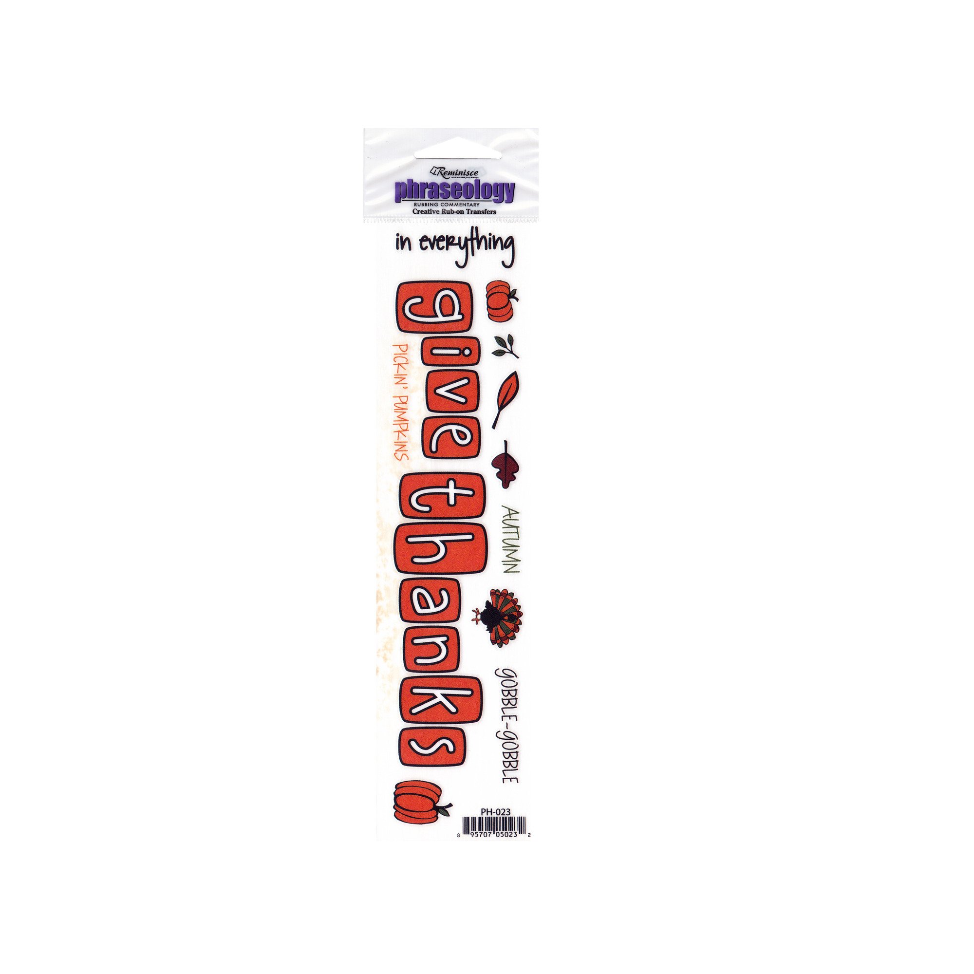 bulk buys Kole Imports CN839 Give Thanks Creative Rub-On Transfer