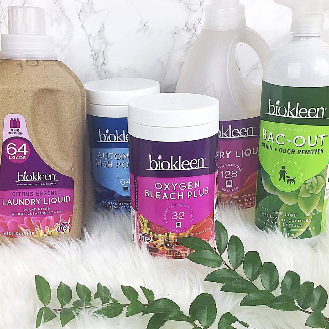 Biokleen Laundry Detergent Liquid - 64 HE Loads - Concentrated, Eco-Friendly, Non-Toxic, Plant-Based, No Artificial Fragrance or Preservatives, 32 Fl Oz, Citrus Essence