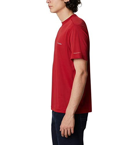 Columbia Men's Meeker Peak Short Sleeve Crew, Red Velvet, XX-Large