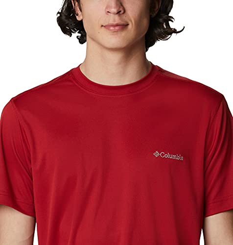 Columbia Men's Meeker Peak Short Sleeve Crew, Red Velvet, XX-Large