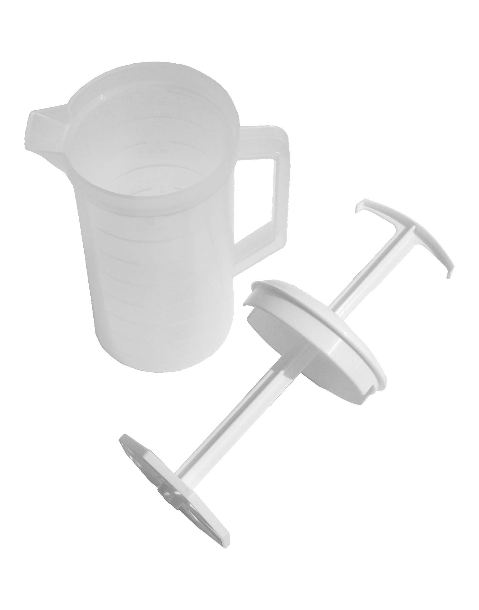 Dressler's 2-Quart Round Modern Pitcher with Smooth Gliding Mixing Handle