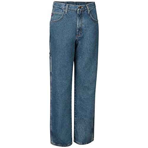 Red Kap mens Loose-fit dungaree jeans, Stonewash, 36W x 32L US