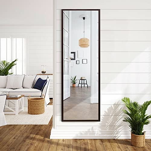 OBIOZZ Bedroom Floor Standing Mirror Door Wall Mounted Mirror Full Length Hanging Mirror Bedroom Bathroom Coffee, Perfect for Your Bedroom, Cloakroom, Entry