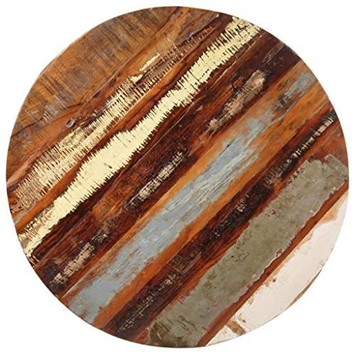 WHOPBXGAD Bistro Table Round,Wooden bar Table, Kitchen Table Suitable for Living Room, Dining Room, Bistro Table,Ø23.6"x29.5" Solid Reclaimed Wood