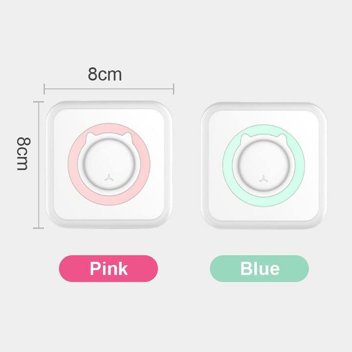 SENOY Portable Mini Thermal Printer, Mini Bluetooth Rechargeable Portable Mobile Printer Compatible with iOS + Android for Print Pictures, Labels, Notes (5 Rolls HD Printing Paper)