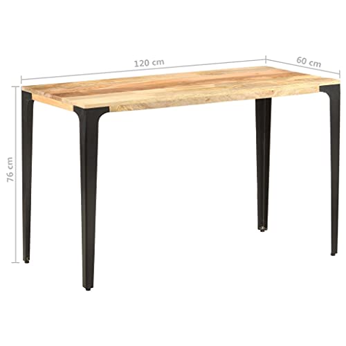 YPWRENH Casual Tables Cocktail Table Dining Table 47.2 "x23.6 x29.9 Solid Mango Wood for Dining Room, Kitchen or Living Room