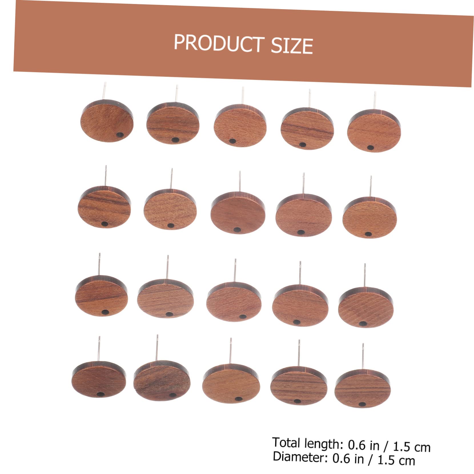 80 Pcs Accessories with Drop Earrings Wood DIY Stud Posts Jewelry Making Kit DIY Wood Stud Posts Earrings Material Earring Studs Jewelry Wood Posts Ear Stud with Hoop Earring Post