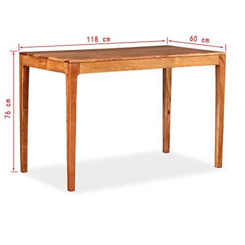 YPWRENH Coffee Table Kitchen Tables Dining Table Solid Wood 46.5"x23.6"x29.9" for Dining Room, Kitchen or Living Room