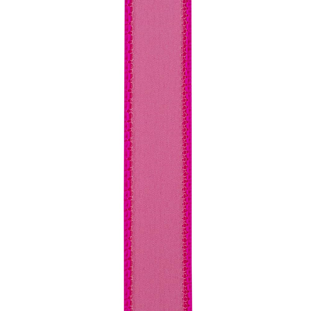 Reliant Ribbon Velvet Fuzz Wired Edge Ribbon, Fuchsia