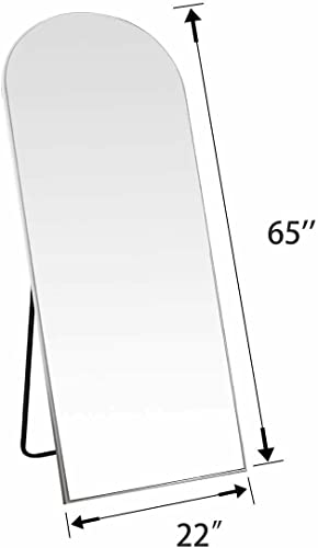 OBIOZZ Bedroom Floor Standing Mirror Arched Full Length Mirror Large Rectangle Mirror Hanging or Leaning Against Wall, Quality Material Full-Length Mirror