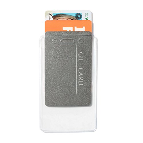 Amazon Basics Clear Name ID Badge Holder - Vertical (Pack of 50)