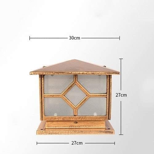 IP54 Courtyard Waterproof Street Lantern Outdoor Community Landscape Light Park Aluminum Lighting Pillar Lamp Anti-Rust Column Light Patio Decorative Post Lamp