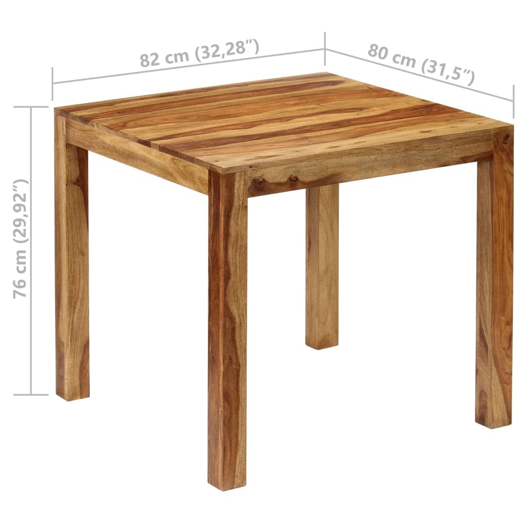 AJSEOYBS Dining Table,Dining Room Table,Spacious Desktop, Kitchen Table, Ideal for Living Room, Dining Room and Restaurant,Dining Table Solid Sheesham Wood 32.2"x31.5"x29.9"