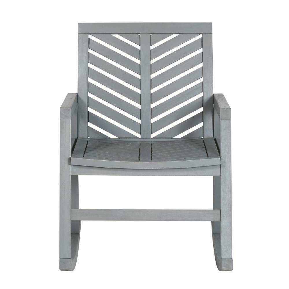 VBSQ Outdoor Chevron Rocking Chair - Grey Wash Slirr Chair Rocking Chair Rocker Chair Rocker Camp Chair Rocker Recliner Rocking Camp Chair Rocking Chairs Outdoor Rocking Chair Swinging Camping c