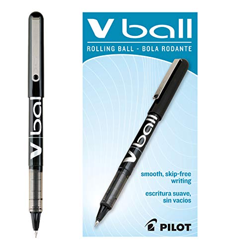 PILOT VBall Liquid Ink Rolling Ball Stick Pens, Extra Fine Point, Black Ink, 12-Pack (35200)