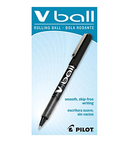 PILOT VBall Liquid Ink Rolling Ball Stick Pens, Extra Fine Point, Black Ink, 12-Pack (35200)