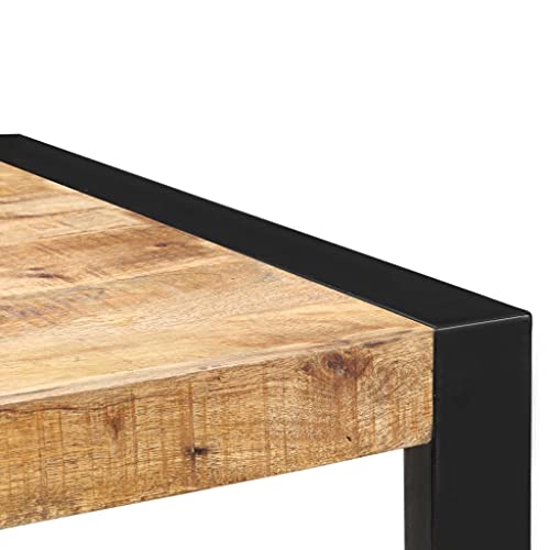 AJSEOYBS Dining Table Mid-Century Vintage Kitchen Table for Person for Dining Room Balcony Cafe Bar,Bar Table 23.6"x23.6"x43.3" Solid Mango Wood