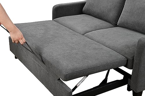 FANYE Dark Gray Queen Size with 2 Pillows, 68.5"