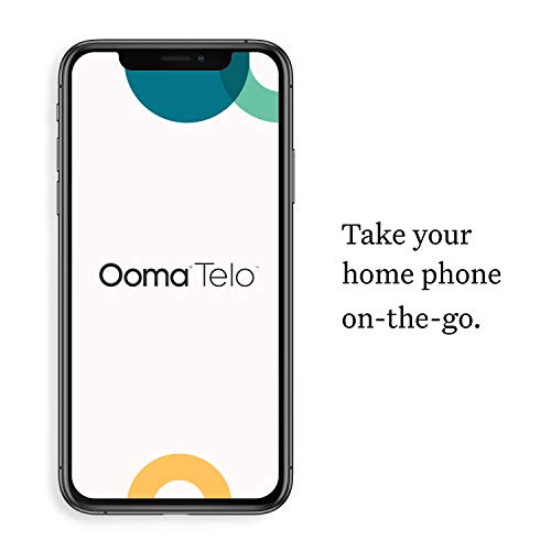 Ooma HD3 Handset cordless phone with picture caller-ID and HD voice quality, Works only with Ooma Telo VoIP free Internet home phone service.