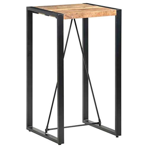 AJSEOYBS Dining Table Mid-Century Vintage Kitchen Table for Person for Dining Room Balcony Cafe Bar,Bar Table 23.6"x23.6"x43.3" Solid Mango Wood