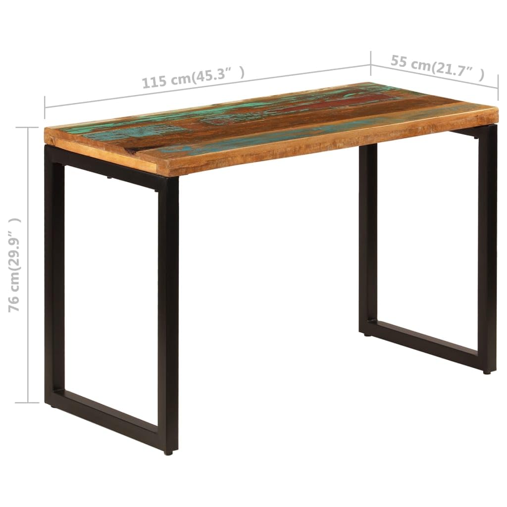 WHOPBXGAD Dining Table,Restaurant counters, Kitchen Tables Suitable for Small Spaces, Flats, Bars, Restaurants,45.3"x21.7"x29.9" Solid Reclaimed Wood and Steel