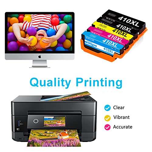 OINKWERE Remanufactured 410XL Ink Cartridges Replacement for Epson 410 XL T410XL to use with Epson Printers Expression XP-7100 XP-830 XP-640 XP-630 XP-635 XP-530 (5-Pack)