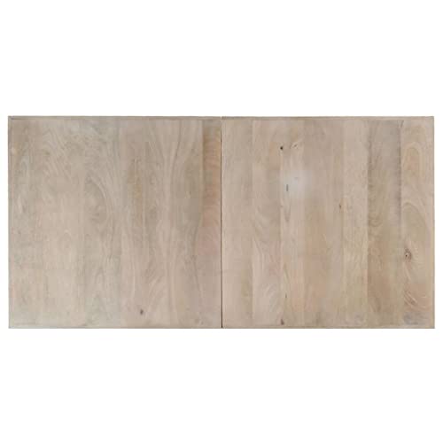YPWRENH Cocktail Table Snack Table Dining Table 55.1"x27.6"x29.5" Solid Bleached Mango Wood for Dining Room, Kitchen or Living Room