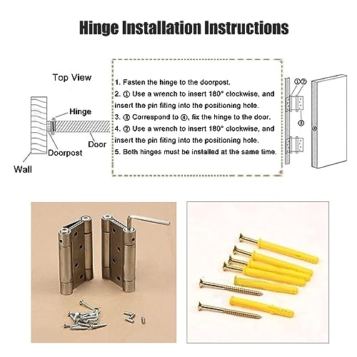 ZSPINJIA 24 28 32 36 40 43 48 52 56 60 Inch Premade Interior Swinging Doors Unpainted, Entry Fence Half Wide Half Waist Doors with Double Action Door Hinges Hardware (Size : W80xH80cm(3 1x31in))