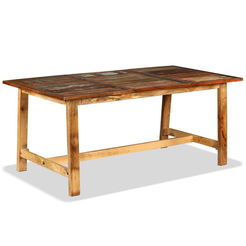 WHOPBXGAD Dining Table,Wooden Dining Table, Industrial Restaurant Counter for Living Room, Dining Room, Bistro Table,Solid Reclaimed Wood 70.9"