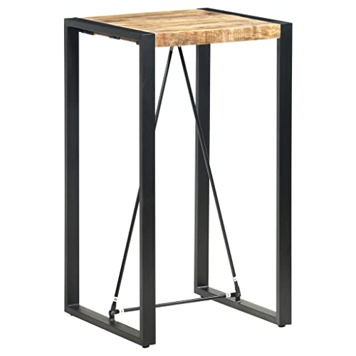 AJSEOYBS Dining Table Mid-Century Vintage Kitchen Table for Person for Dining Room Balcony Cafe Bar,Bar Table 23.6"x23.6"x43.3" Solid Mango Wood