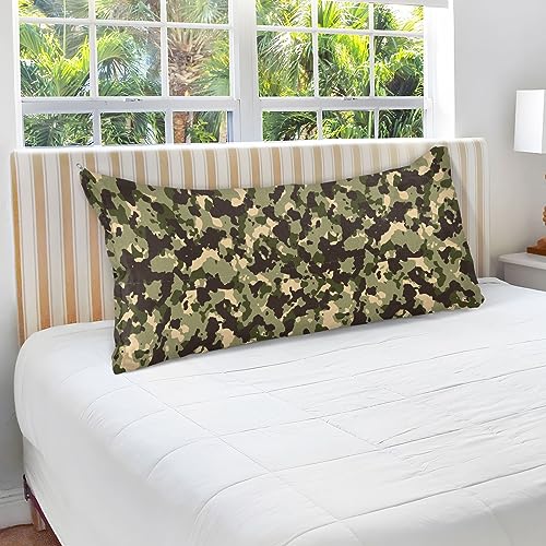 Camo Pillow Cases King Size Breathable Skin-Friendly Velvet Pillow Covers Soft Cozy Pillowcase for Bed Bedroom Sofa Couch Home Decor