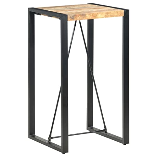 AJSEOYBS Dining Table Mid-Century Vintage Kitchen Table for Person for Dining Room Balcony Cafe Bar,Bar Table 23.6"x23.6"x43.3" Solid Mango Wood