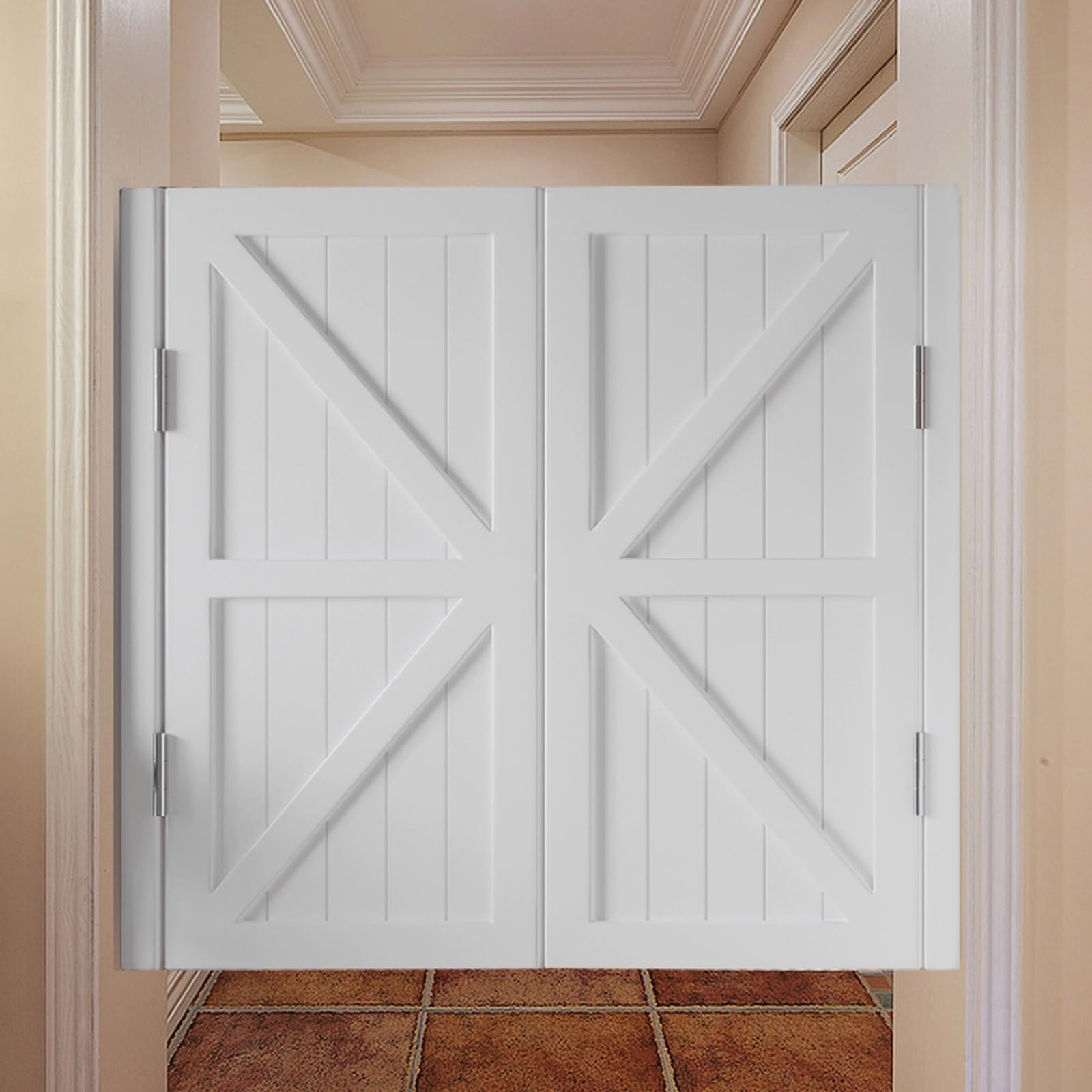 Anbomom 24 28 32 36 40 43 48 52 56 60 Inch Premade Interior Swinging Doors Unpainted, Entry Fence Half Waist Doors for Cafe/Saloon/Shop/Farmhouse (Color : 1, Size : W80xH90cm(3 1x35in))