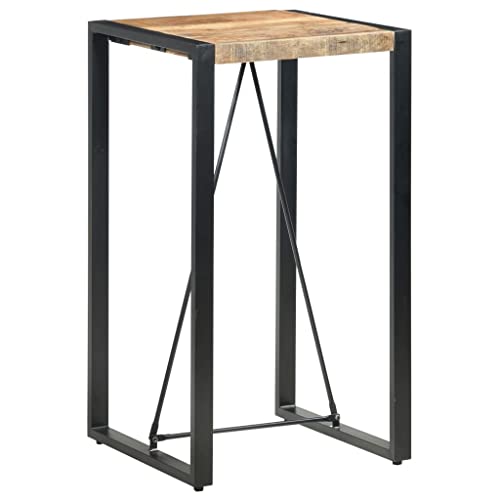 AJSEOYBS Dining Table Mid-Century Vintage Kitchen Table for Person for Dining Room Balcony Cafe Bar,Bar Table 23.6"x23.6"x43.3" Solid Mango Wood