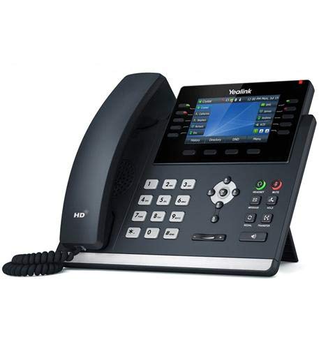 Yealink SIP-T46U IP Phone [5 Pack] 16 VoIP Accounts. 4.3-Inch Color Display. Dual USB 2.0, Dual-Port Gigabit Ethernet, 802.3af PoE, Power Adapter Not Included