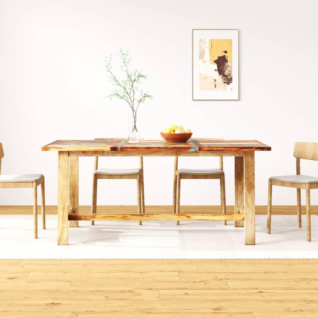 WHOPBXGAD Dining Table,Wooden Dining Table, Industrial Restaurant Counter for Living Room, Dining Room, Bistro Table,Solid Reclaimed Wood 70.9"