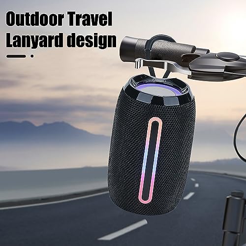 TGUCITESEN Bluetooth Portable Speaker,Wireless Bluetooth Speakers V5.1USB Card,Wireless Speakers with Bluetooth,Micro SD Card,for Outdoor,Travel,Beach,Camping,Indoor Black (X2)