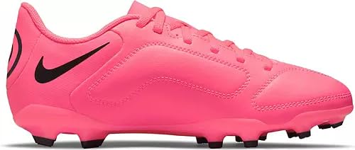 Nike Jr. Tiempo Legend 9 Club MG Little/Big Kids' Multi-Ground Soccer Cleats/Racer Pink/Black, 3.5 Big Kid