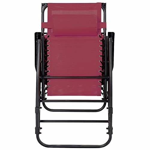 Ergonomic Design Zero Gravity Folding Rocker Porch Rocking Chair with Sunshade Canopy, Sturdy and Durable DLHDRUSTS