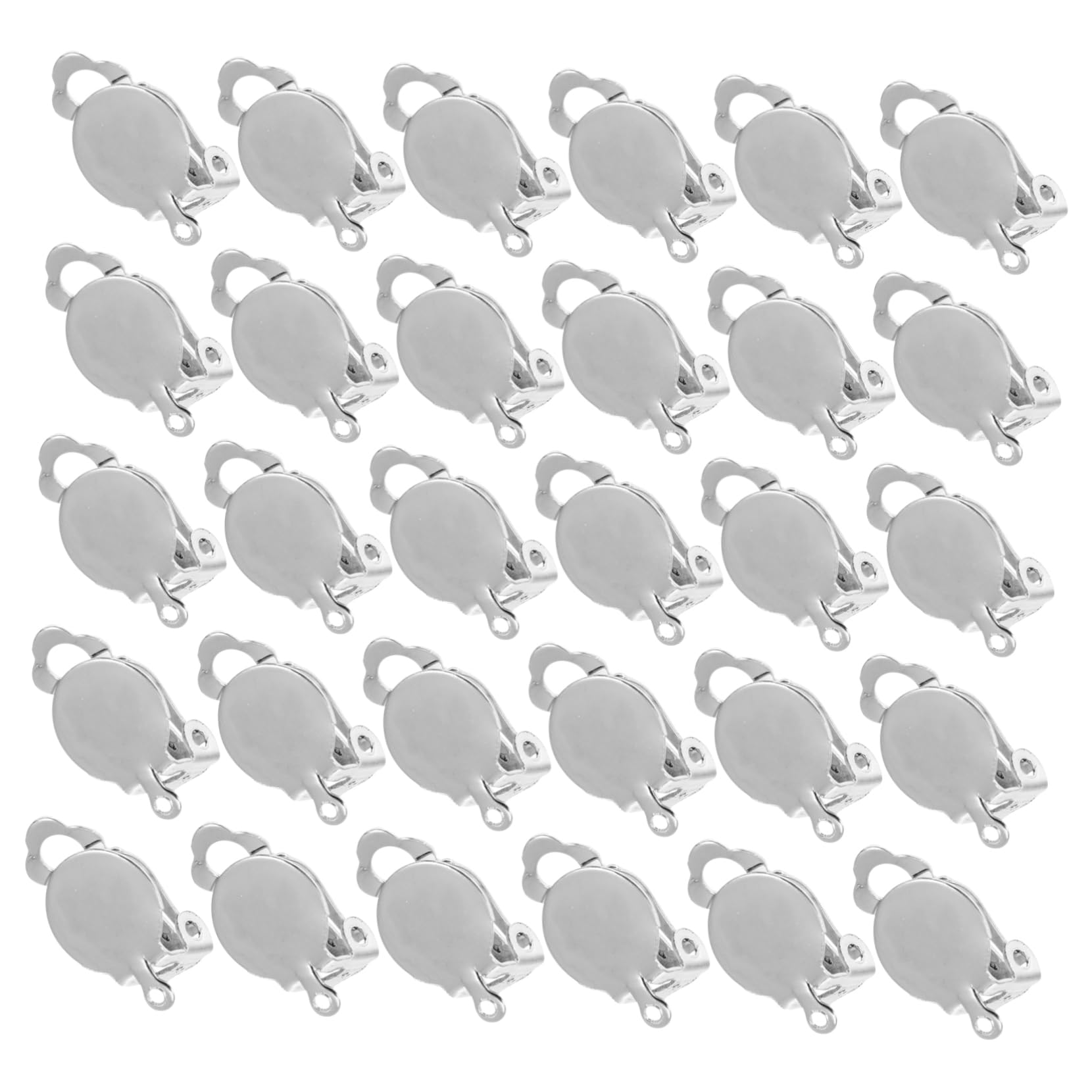 TEHAUX DIY Earring Accessories 100pcs Clip-on Earring Findings Smooth Surface and Beautiful Gloss