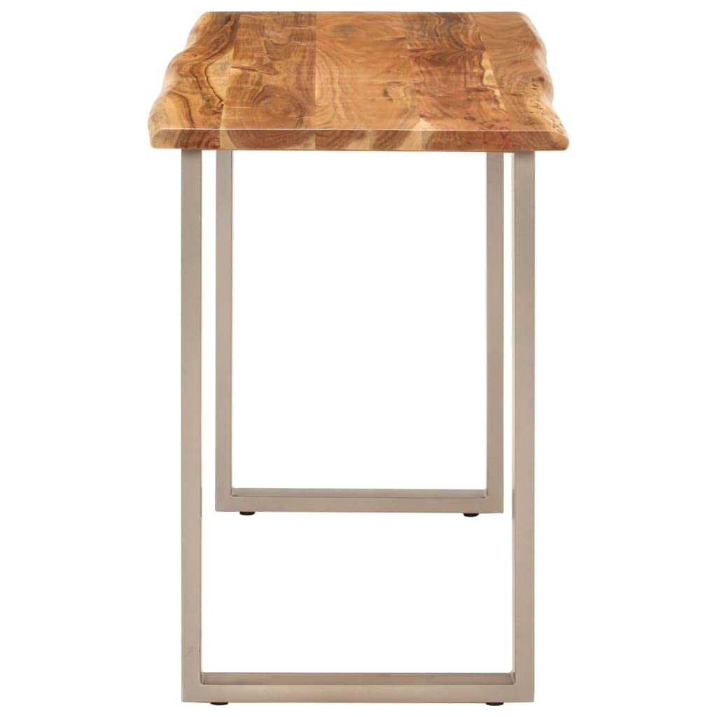 WHOPBXGAD Dining Table,Kitchen Tables, Wooden Dining Tables for Living Room, Dining Room, Bistro Tables,43.3"x19.7"x29.9" Solid Wood Acacia