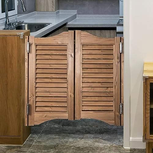 Cafe Swinging Doors, Interior Swing Solid Wood Door Saloon swinging Door,Self Closing Parlor Butler Door,Included with Auto Close Features, for Hallway Kitchen Restaurant Office Partition ( Size : W90