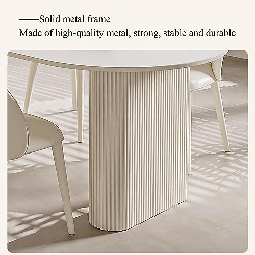 Dining table set for 4,Table Sets for 6,7 Piece Kitchen Table and Chairs Set for 6 Person,dining room table,Suitable for living room,restaurant,cafe,leisure reception desk and chair combination ( Colo