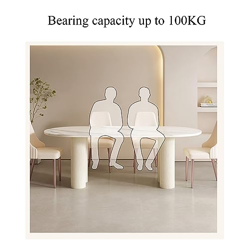Dining table set for 4,Table Sets for 6,7 Piece Kitchen Table and Chairs Set for 6 Person,dining room table,Suitable for living room,restaurant,cafe,leisure reception desk and chair combination ( Colo