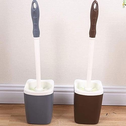 Plastic Toilet Bowl Brush Floor Stand with Long Handle Toilet Brush Stable Base Toilet Cleaner Brush Home Storage Rack