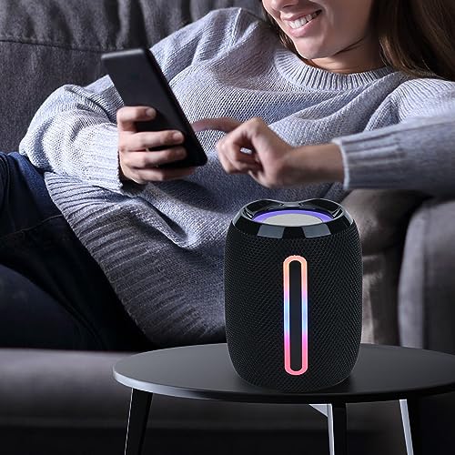TGUCITESEN Bluetooth Portable Speaker,Wireless Bluetooth Speakers V5.1USB Card,Wireless Speakers with Bluetooth,Micro SD Card,for Outdoor,Travel,Beach,Camping,Indoor Black (X2)