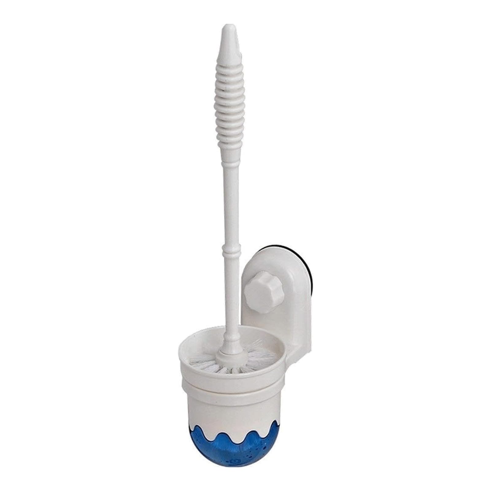SAAKO Toilet Bowl Brush Ideas Toilet Cleaner Brush Family Bathroom Toilet Brush Suction Cup Wall Mount Plastic Toilet Brush Holder