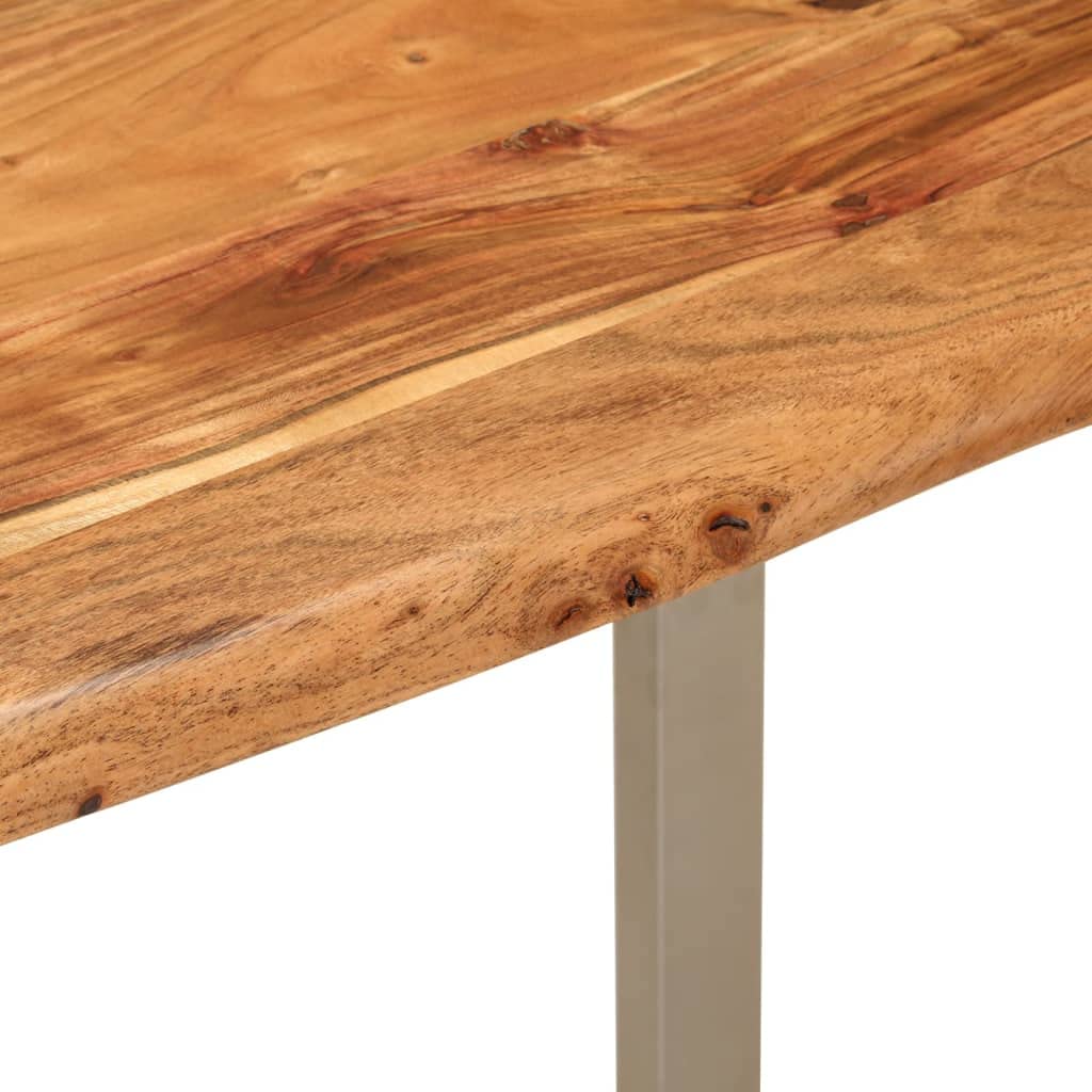 WHOPBXGAD Dining Table,Kitchen Tables, Wooden Dining Tables for Living Room, Dining Room, Bistro Tables,43.3"x19.7"x29.9" Solid Wood Acacia